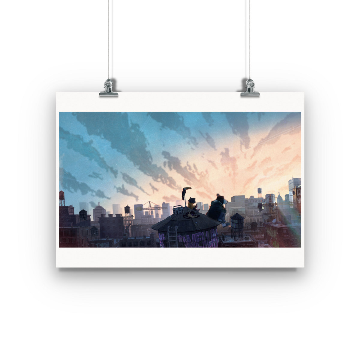 Spring 2022 'Raccoon Roof' Fine Art Print | Chillhop Music