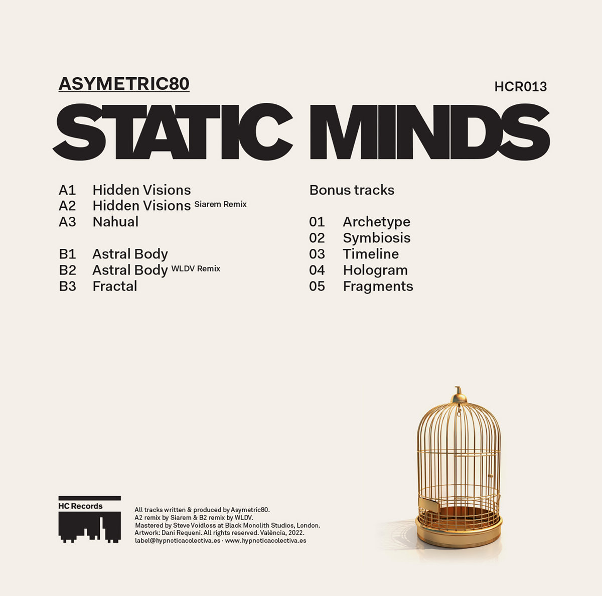 Static Minds [HCR013] | Asymetric80 | HC Records
