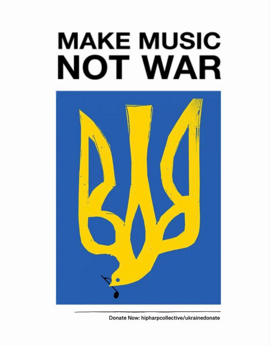 T-SHIRT MAKE MUSIC NOT WAR | AlinaHipHarp
