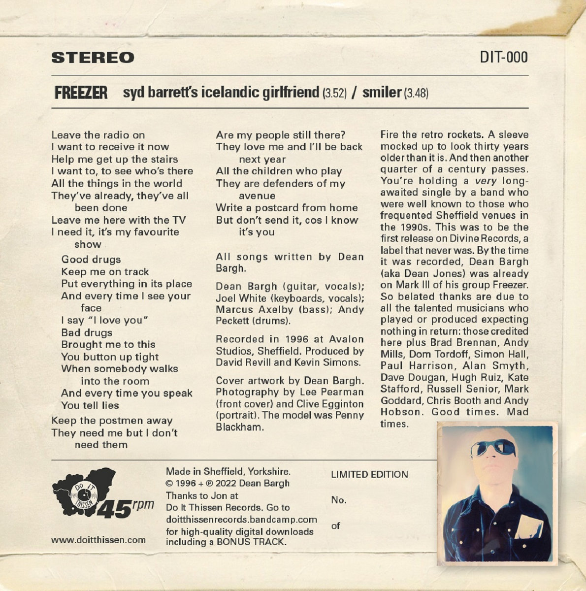 DIT-000 Syd Barrett's Icelandic Girlfriend | Freezer | Do It Thissen ...