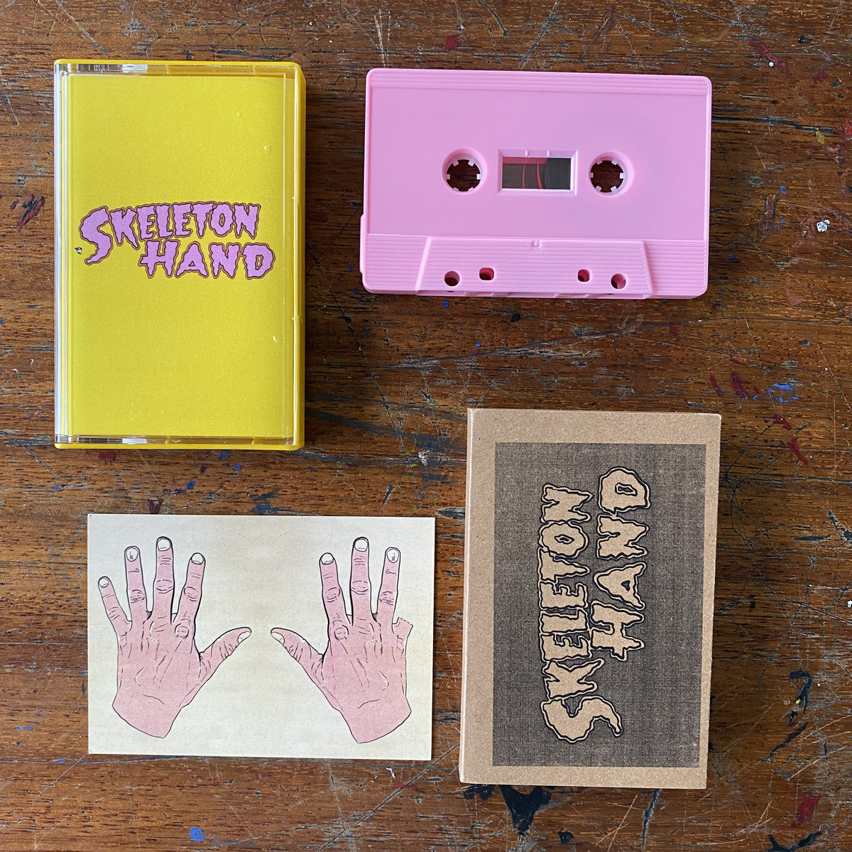 Skeleton hand (yellow) | Skeleton hand | Hand drawn hand