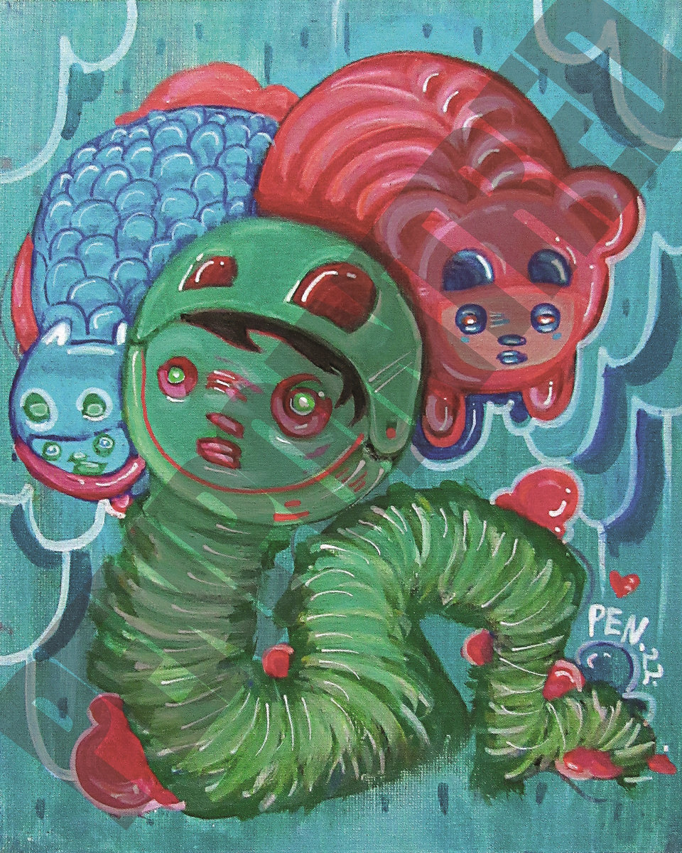 Heart Worms by penpointred *high quality giclee print | homebasspdx