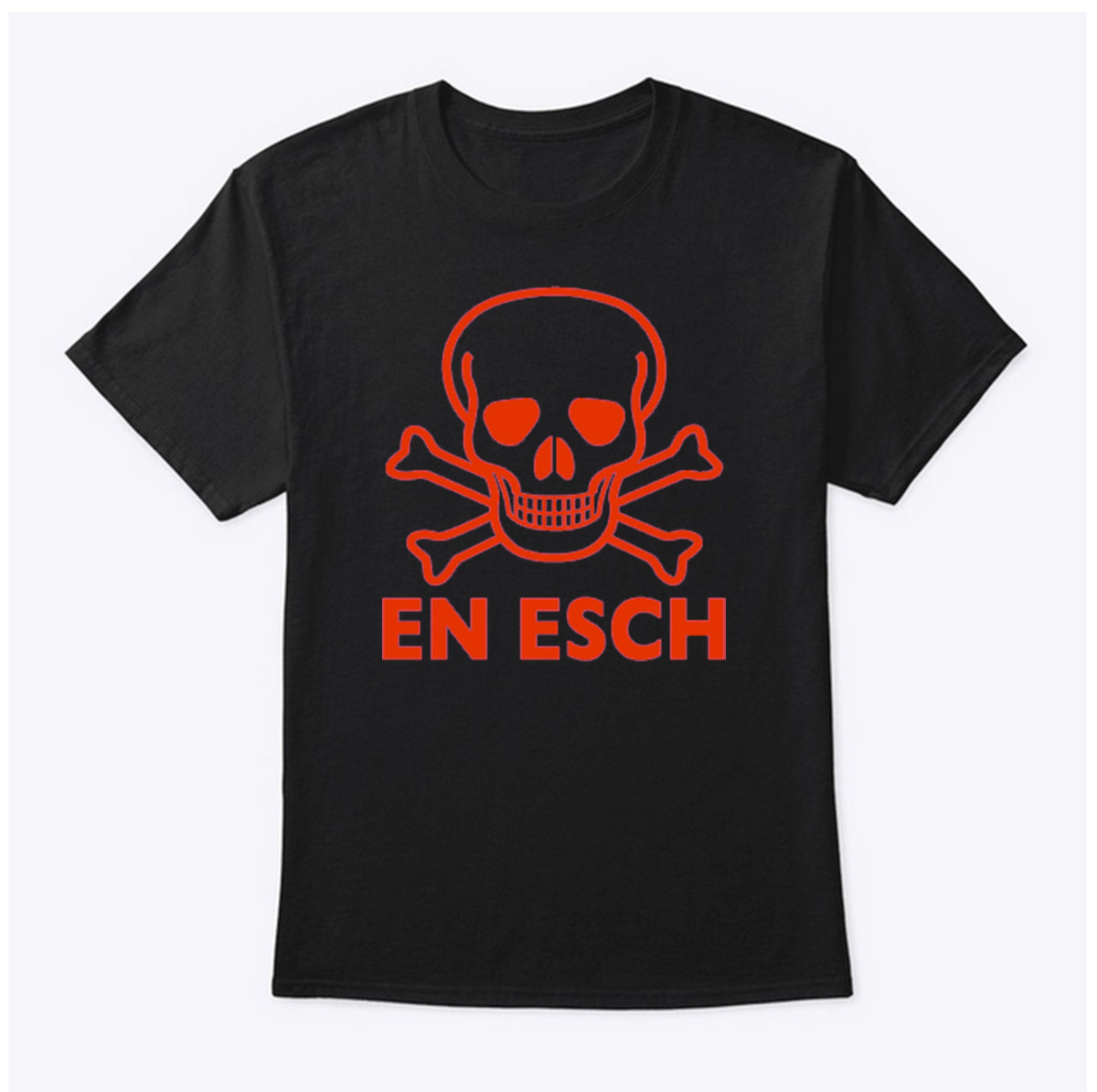 Men's Red "Skull en Bones" T | Medium | EN ESCH
