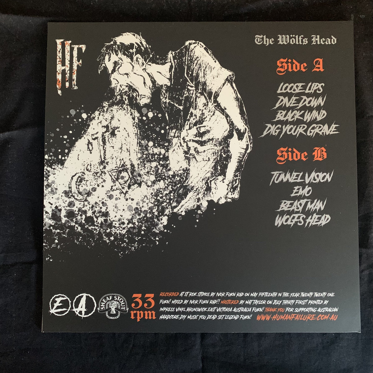 HUMAN FAILURE: THE WOLFS HEAD : CD (DISTRO STOCK) | Innercity Uprising