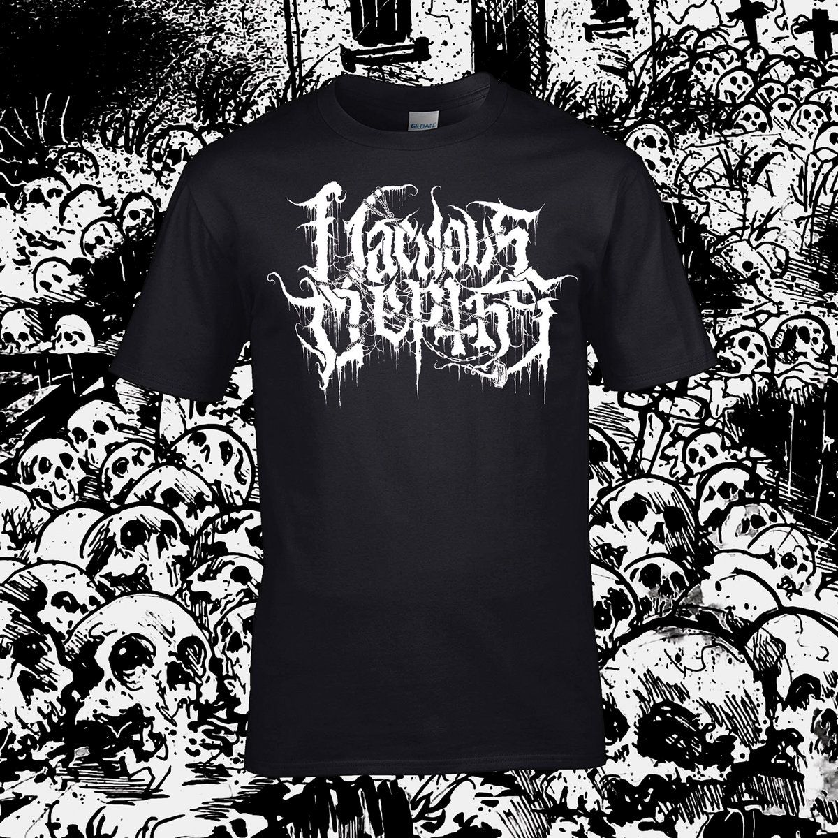 "Logo" Black T Shirt | Vacuous Depths