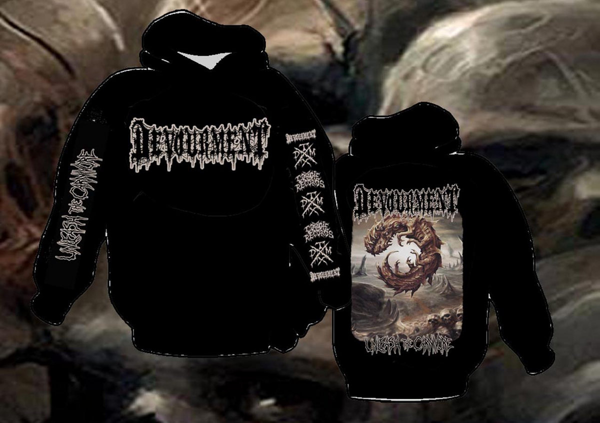 DEVOURMENT Unleash The Carnivore Hoodie - Out Now !!! | coyoterecords