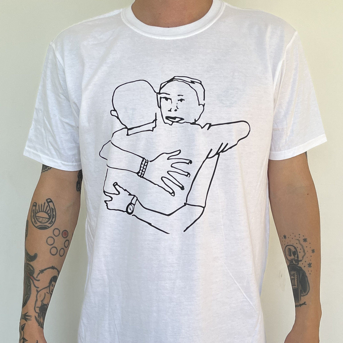 "Classic Hug" T-Shirt - design drawn by Lizzie | Land of Talk