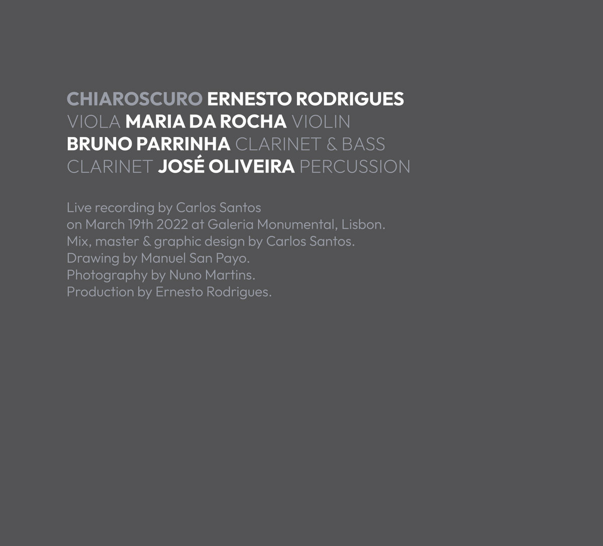 Chiaroscuro | Ernesto Rodrigues, Maria da Rocha, Bruno Parrinha & José ...