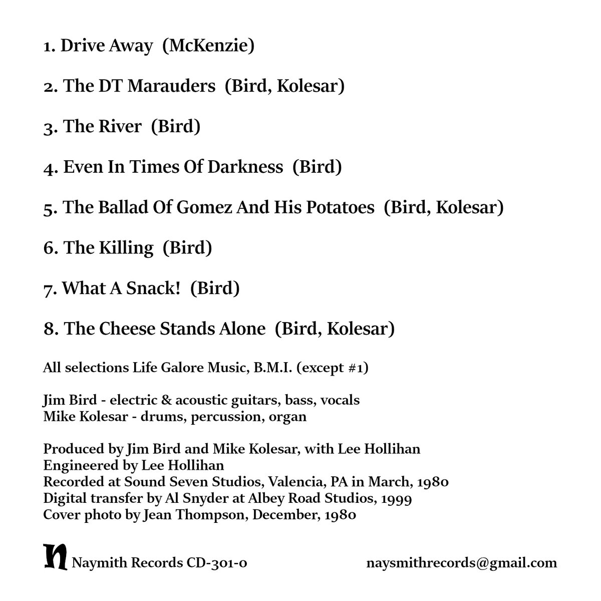 The 1980 Sound Seven Sessions | Jim Bird & Mike Kolesar | Mike Kolesar