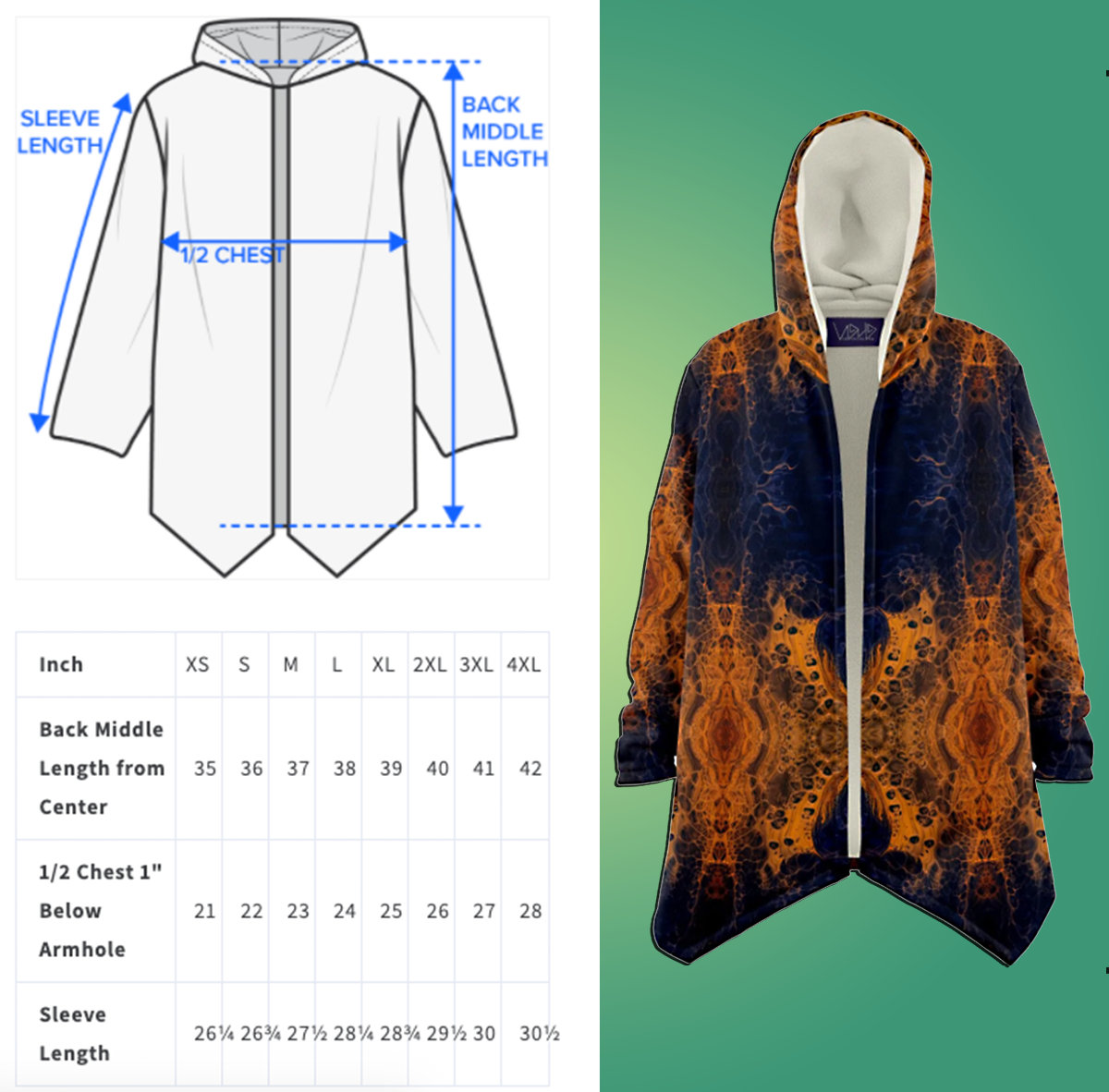 Voodoo furry Hoodie cloak | Voodoo Hoodoo Records