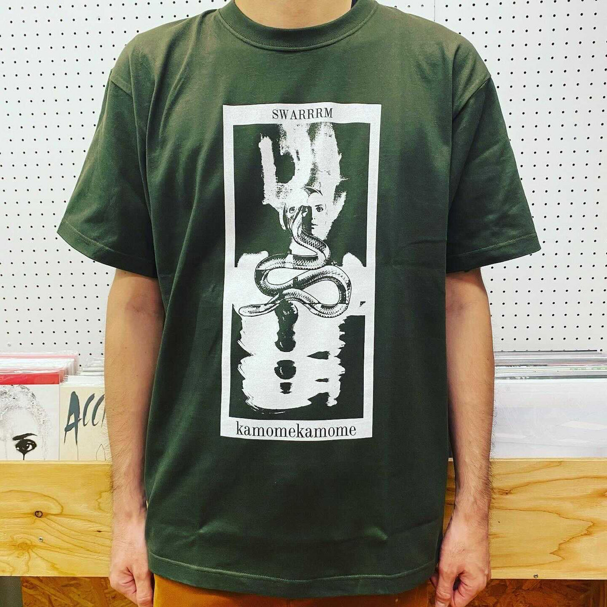 ArmyGreen / kamomekamome + SWARRRM (T-Shirt) | 3LA -LongLegsLongArms Records-