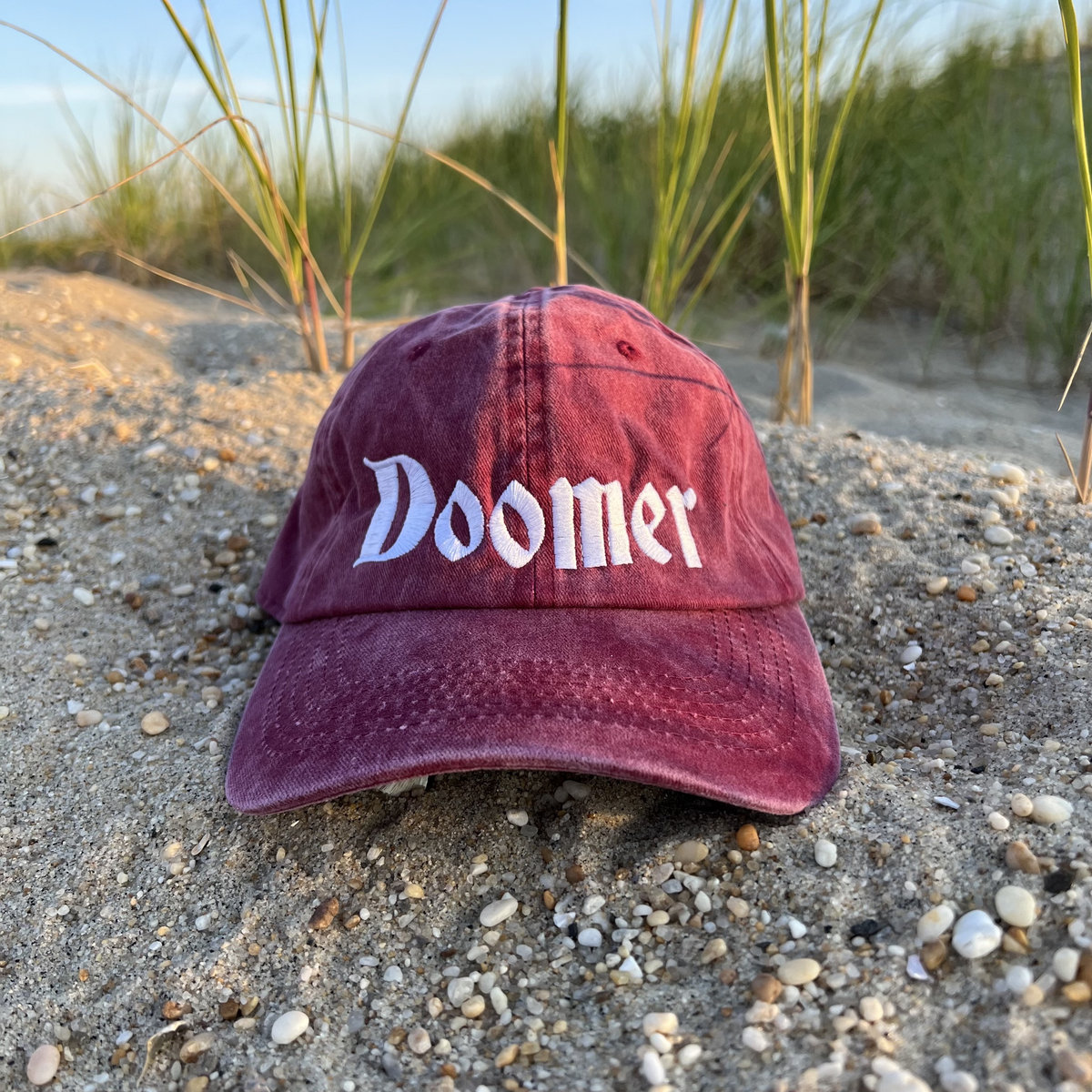 Pigment Dye Doomer Cap w/ Adjustable Buckle Closure (Wine) | Perpetual Doom