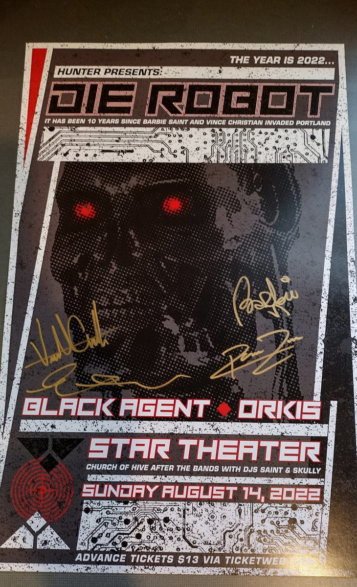 Die Robot Anniversary Show Poster (signed) | Die Robot