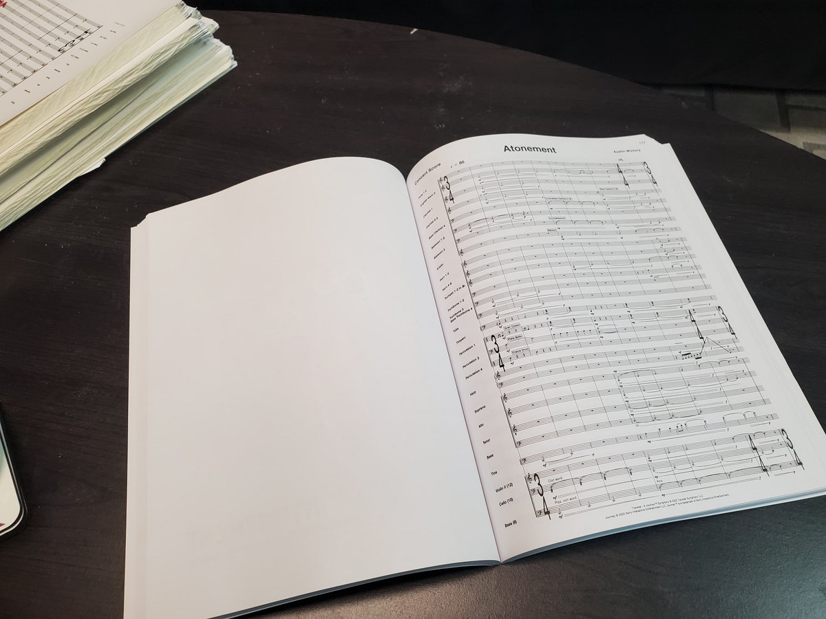 Traveler Symphony full orchestral score book - signed | Austin Wintory