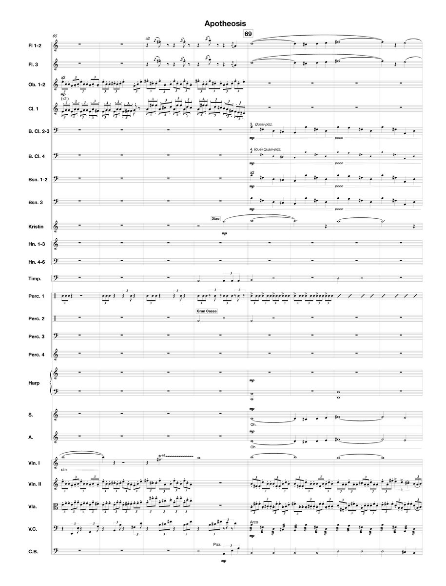 Traveler Symphony full orchestral score book - signed | Austin Wintory