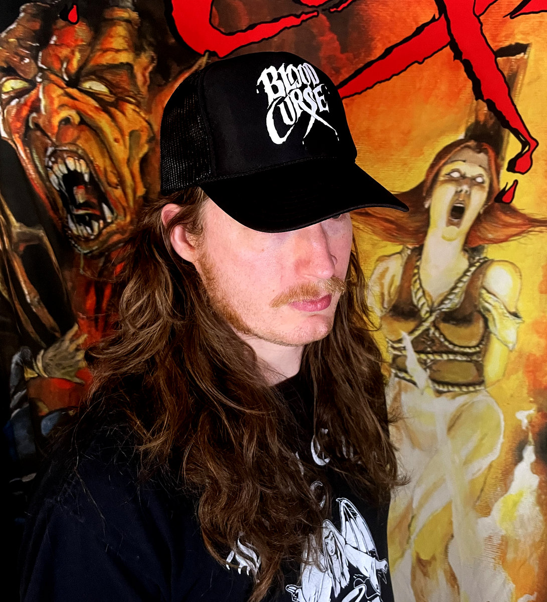 Blood Curse Logo Trucker Hat | Blood Curse