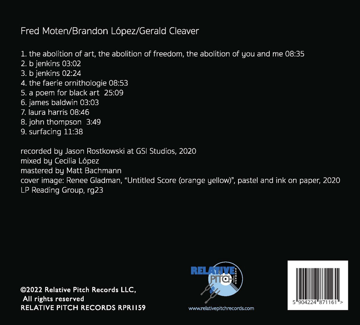 Moten/ Lopez/ Cleaver | Fred Moten Brandon López Gerald Cleaver ...