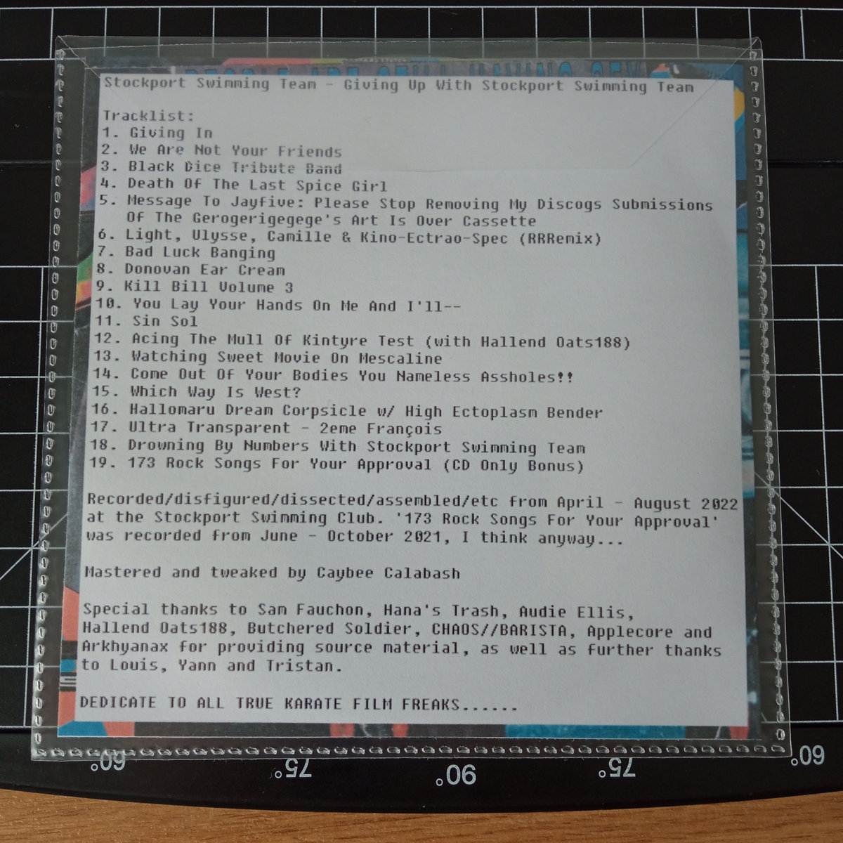 Giving Up With Stockport Swimming Team | Stockport Swimming Team | Vomit Hurdy Gurdy Rekordz