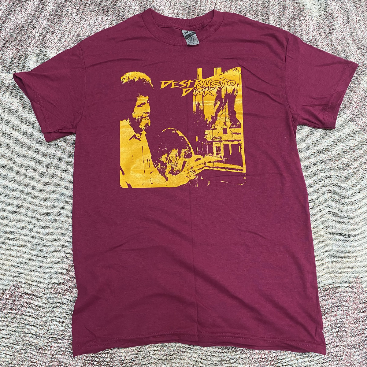 Destructo Disk - "Bob Ross 2.0 Shirt" (Berry/Orange-Yellow) | Sockhead ...