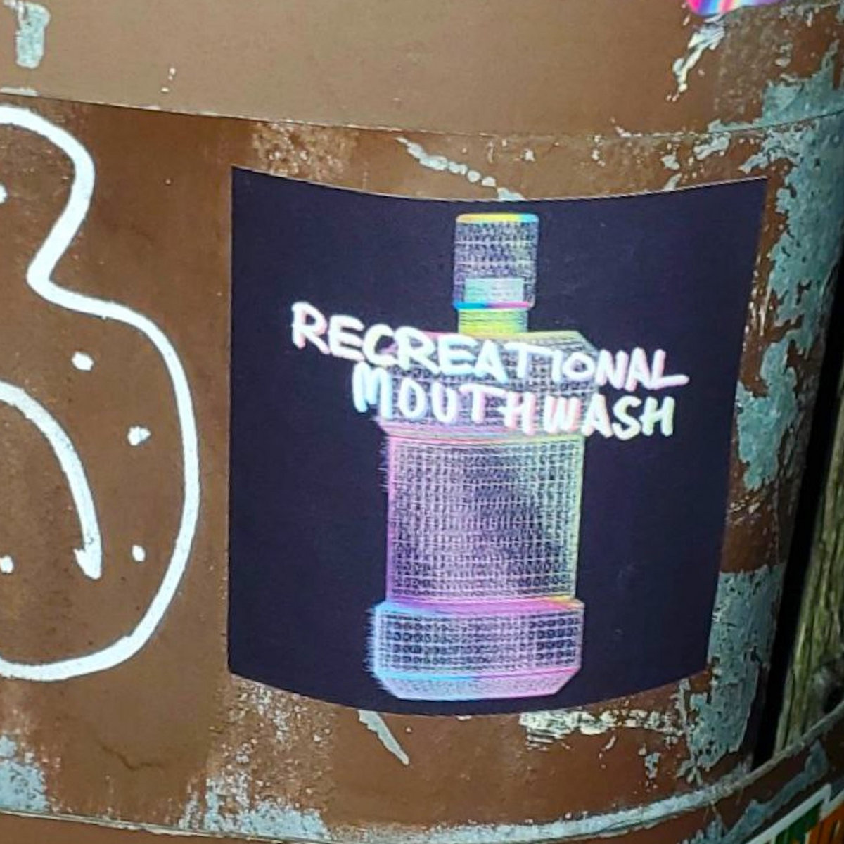 Wire Mesh Logo Stickers | Recreational Mouthwash