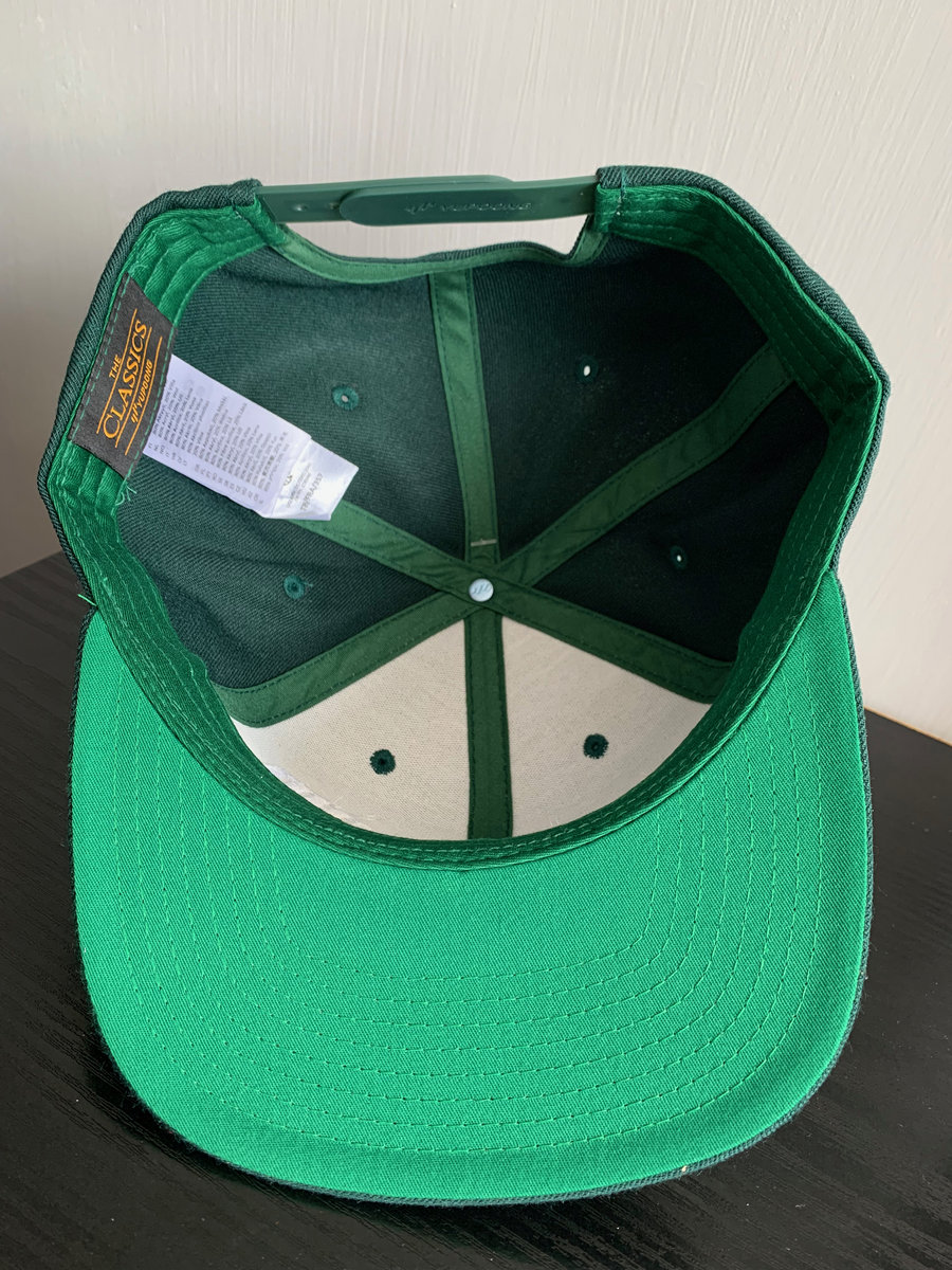 Snapback Cap - Spruce Green with Embroidered White Logo | Boss Keloid