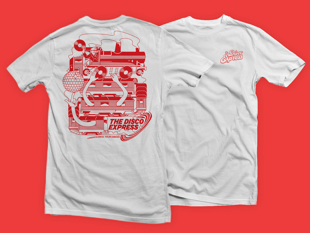 The Disco Express - Red Train Label Tee | The Disco Express