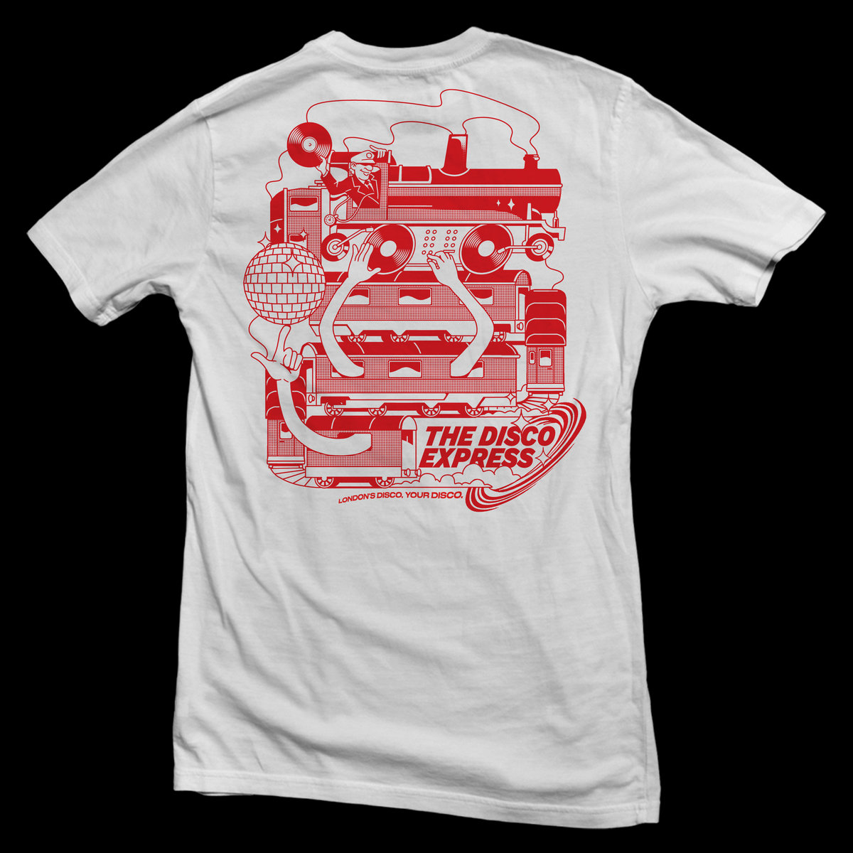 The Disco Express - Red Train Label Tee | The Disco Express