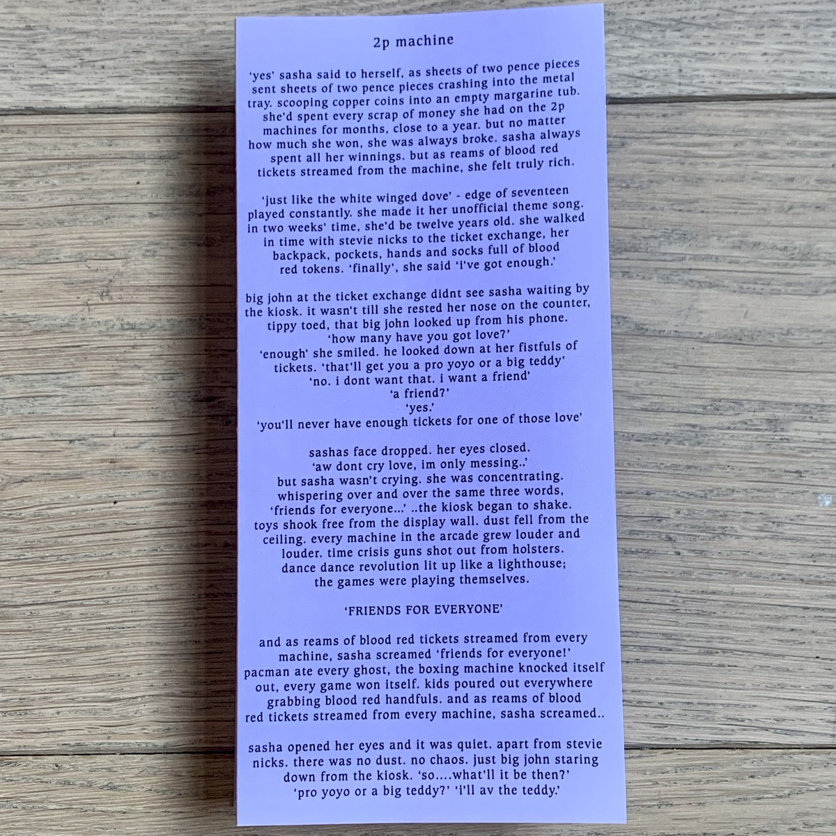 Short Stories + 'Menu' lyrics booklet | Francis Lung