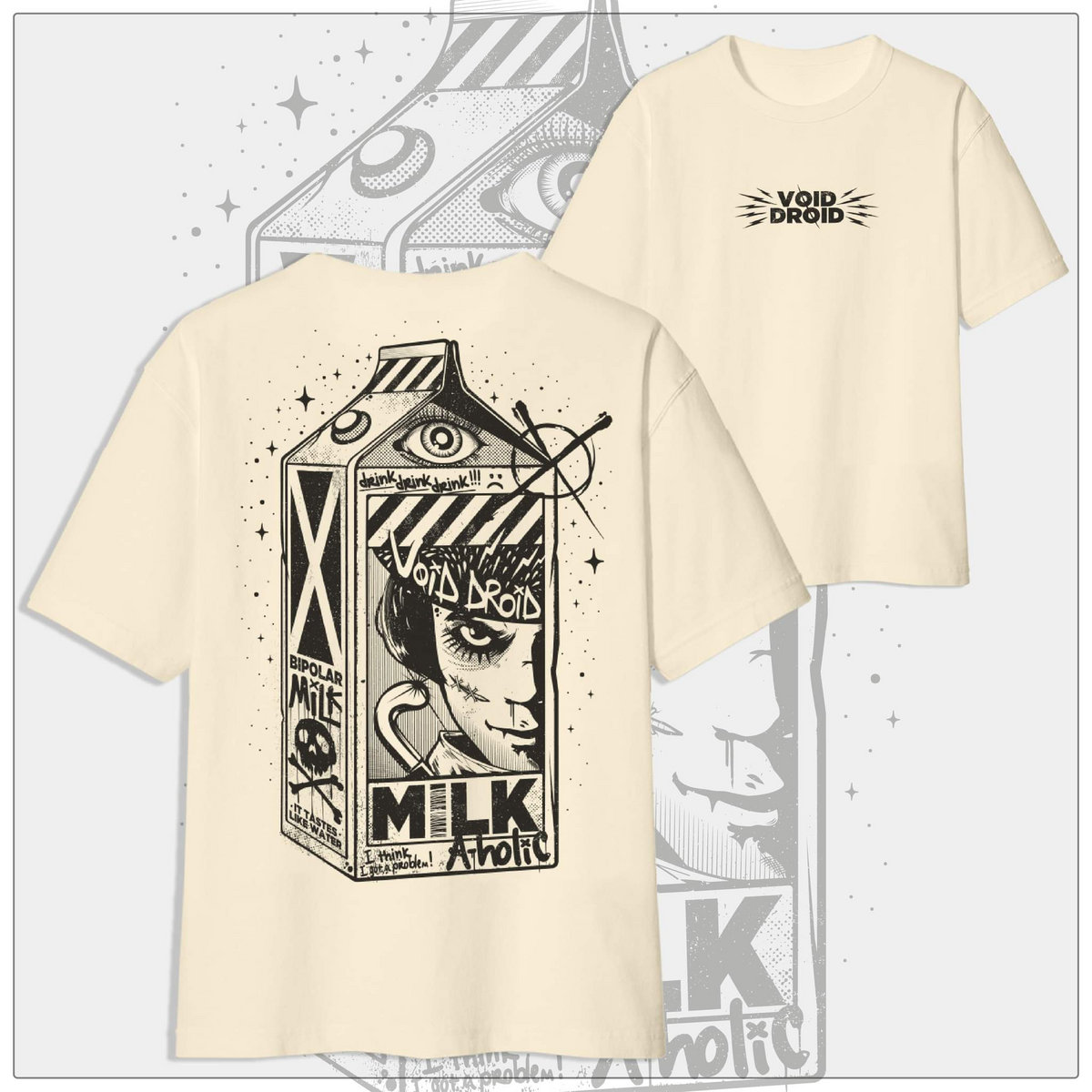 "Milkaholic" T-Shirt (Cream) | Void Droid