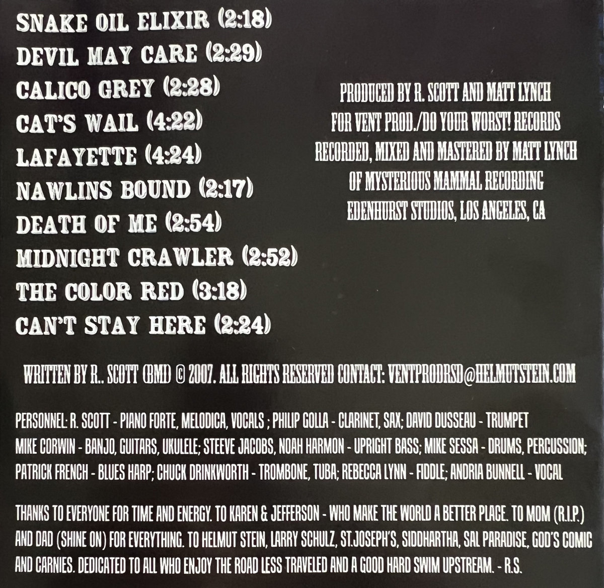 Snake Oil Elixir | R. Scott