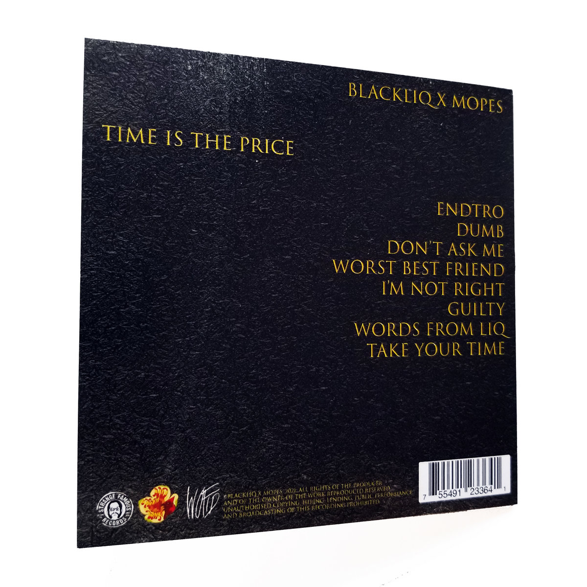 BlackLiq x Mopes - Time Is The Price Physical Album With Bonus Track ...