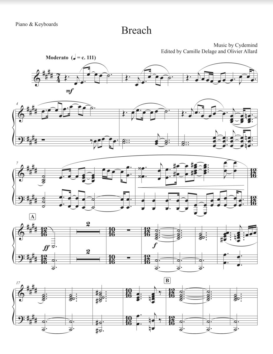 Breach - Sheet Music - PDF | Cydemind