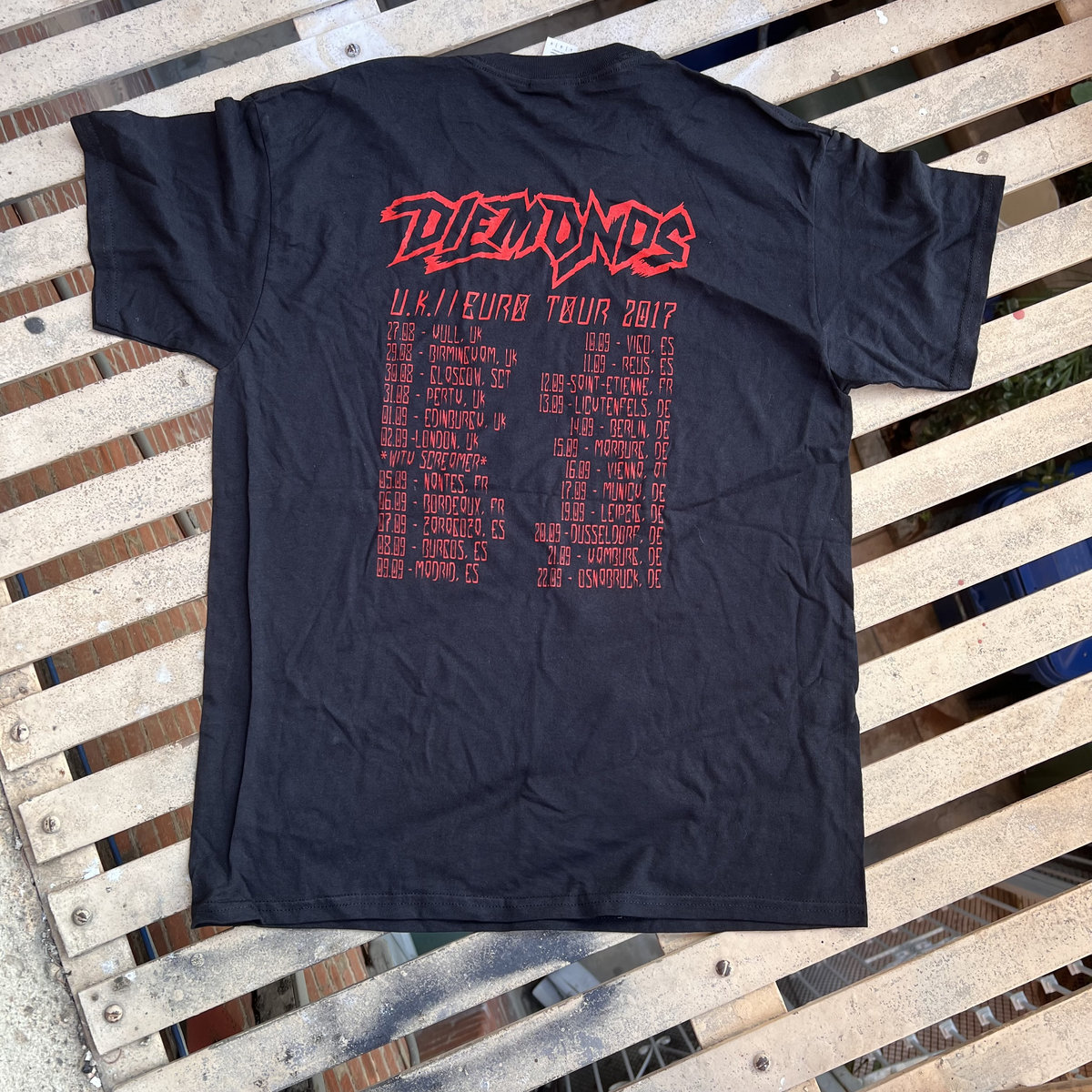 Diemonds UK/Euro Tour 2017 Yeti Black Tour T Shirt | Diemonds