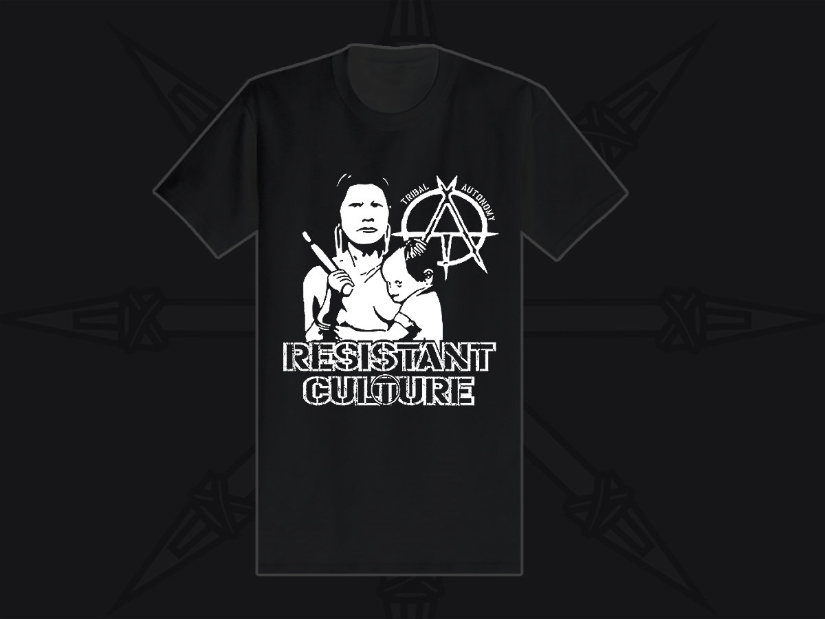 Black "Tribal Autonomy" T-shirt | Resistant Culture