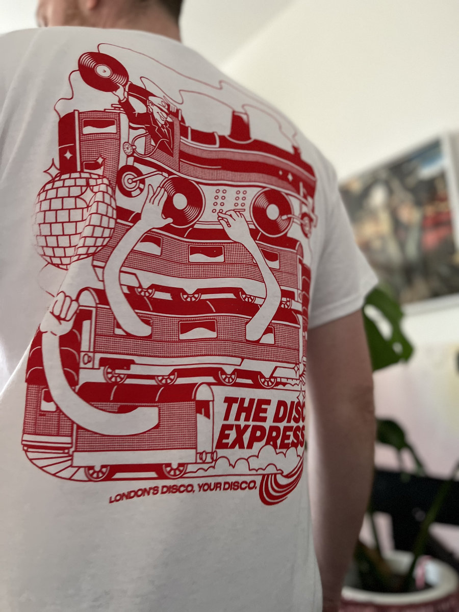 The Disco Express - Red Train Label Tee | The Disco Express