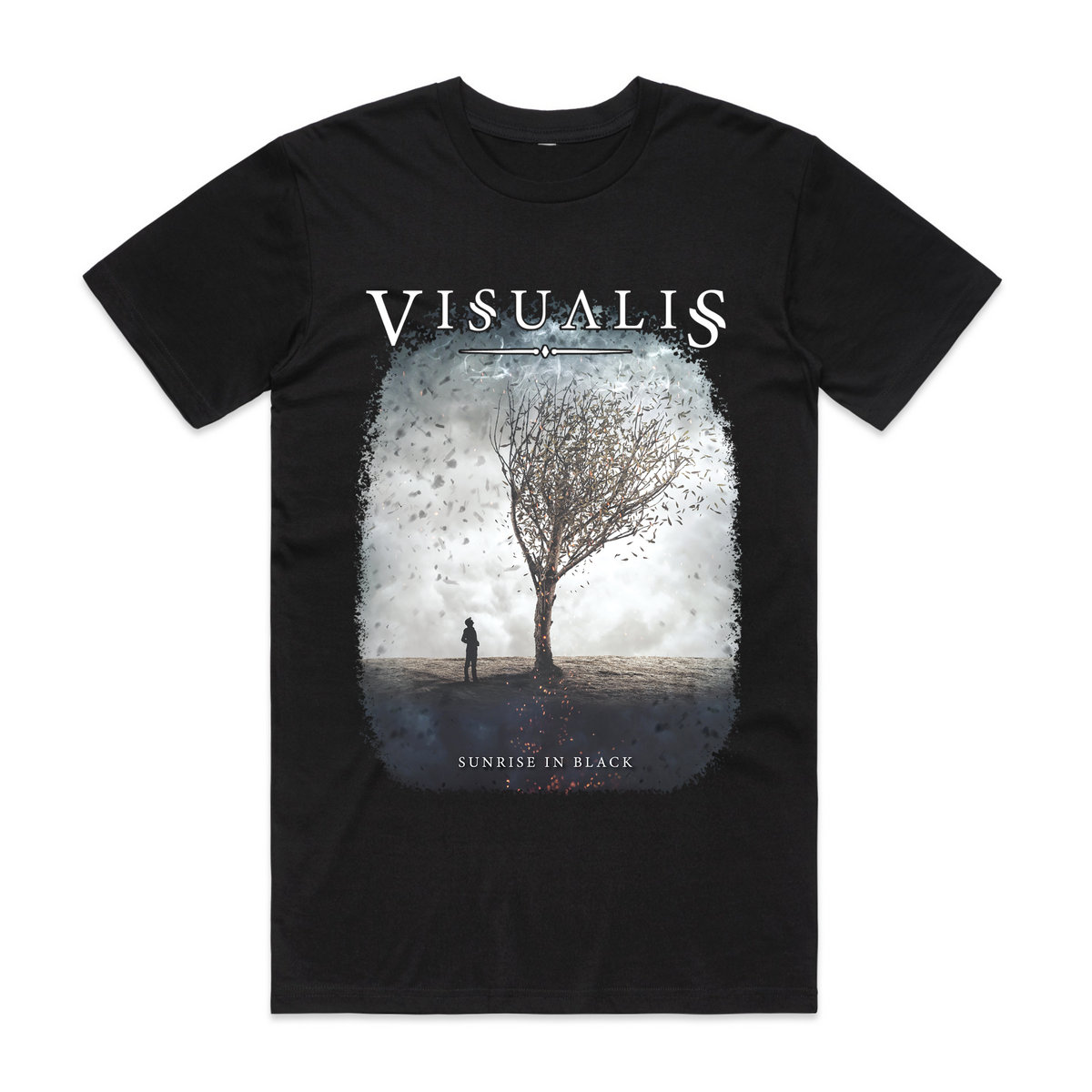 VISUALIS - Sunrise in Black T-shirt - BLACK Colour 2nd Design | Visualis
