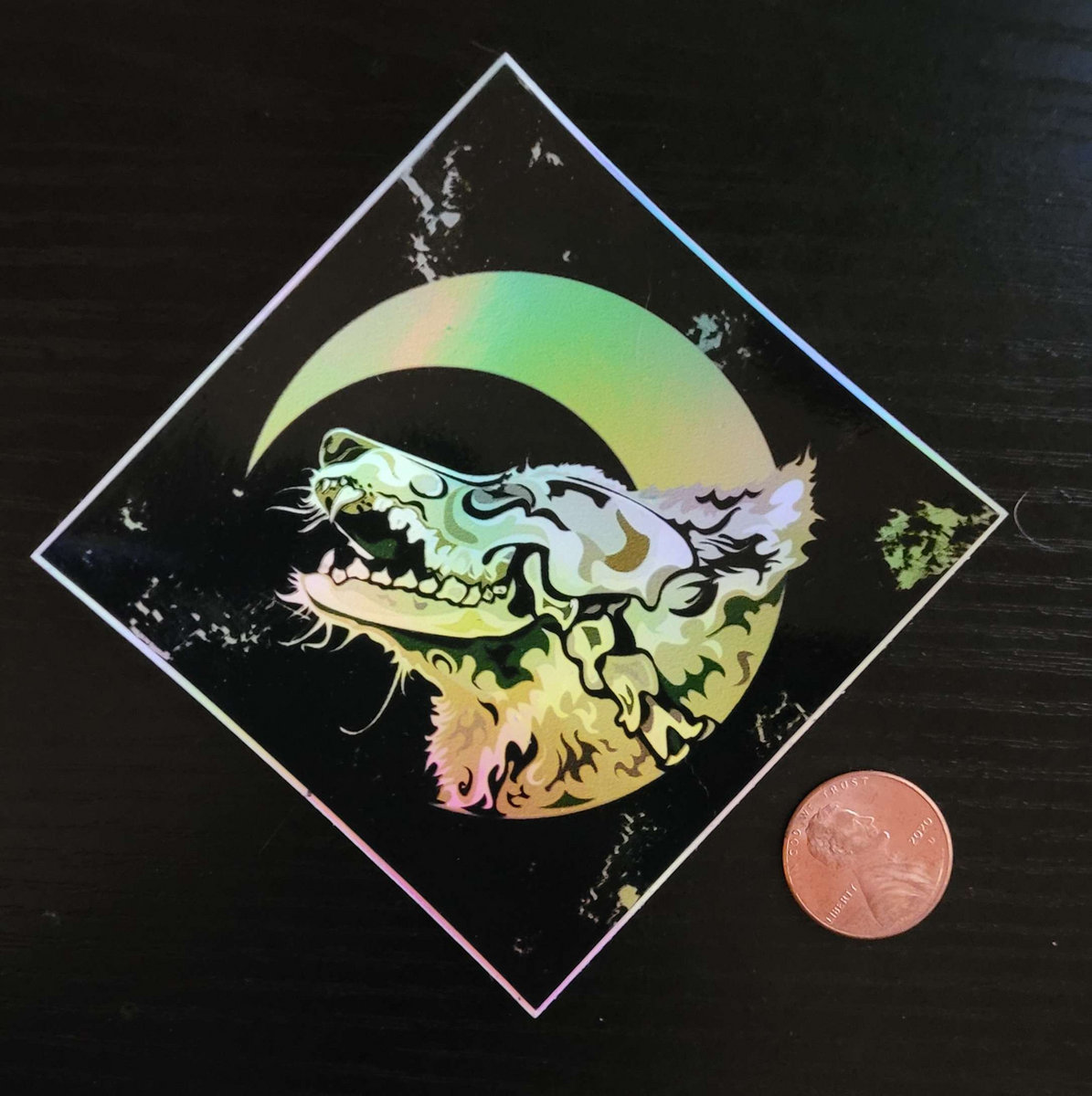 Holographic Wolf Sticker | Stone Wolf