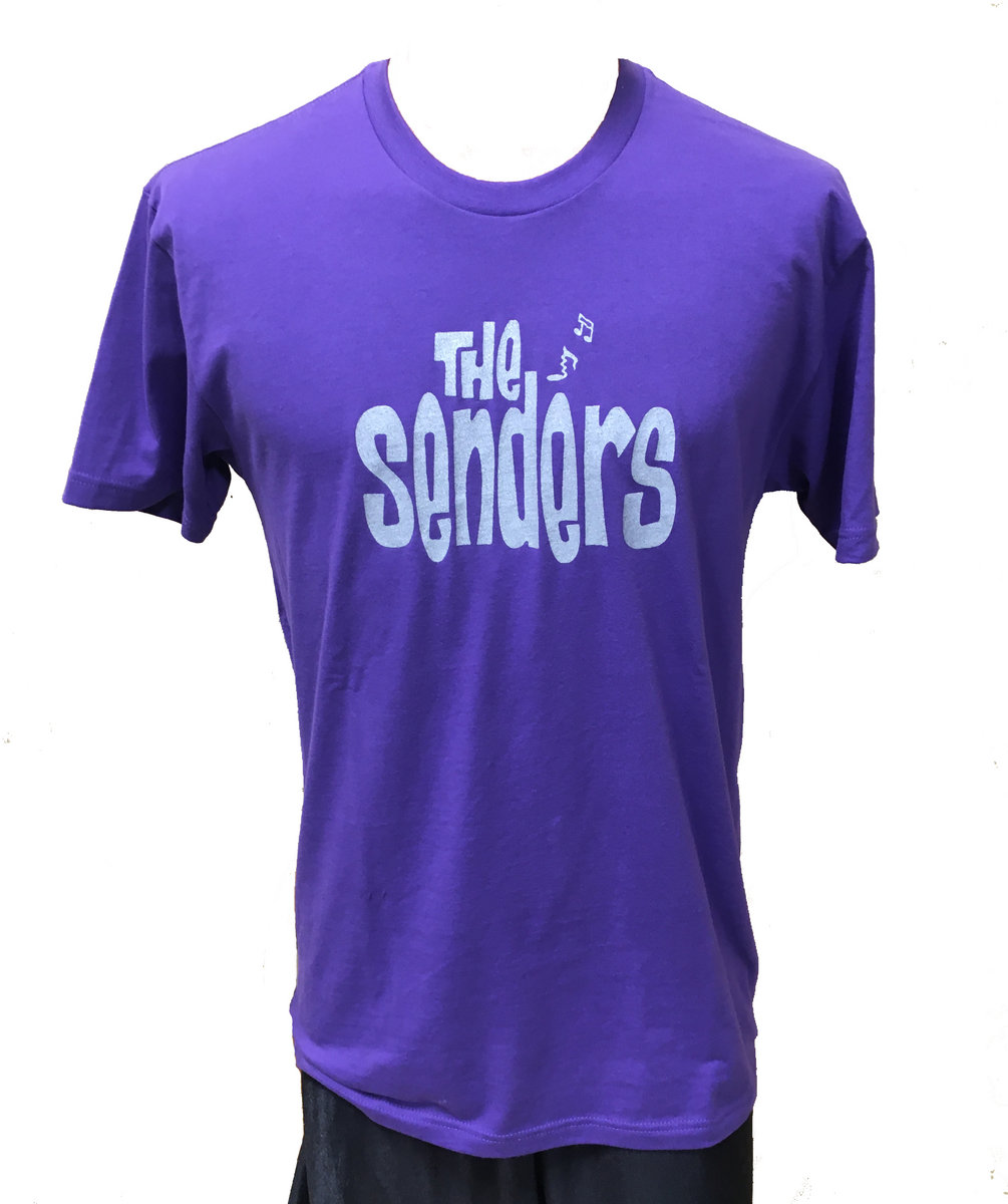 Silver Senders Logo on Purple Shirt | The Senders