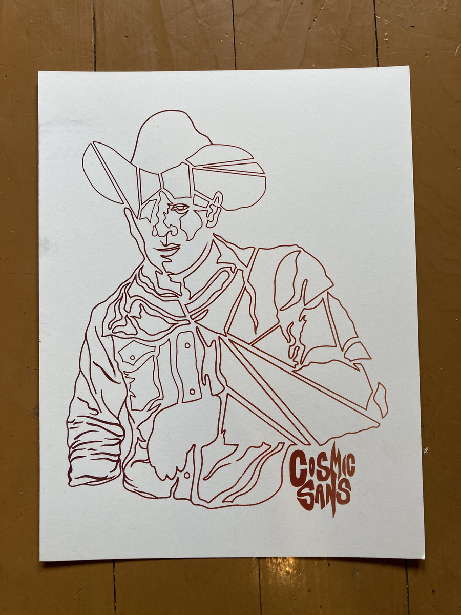 Fractal Cowboy Poster | Cosmic Sans