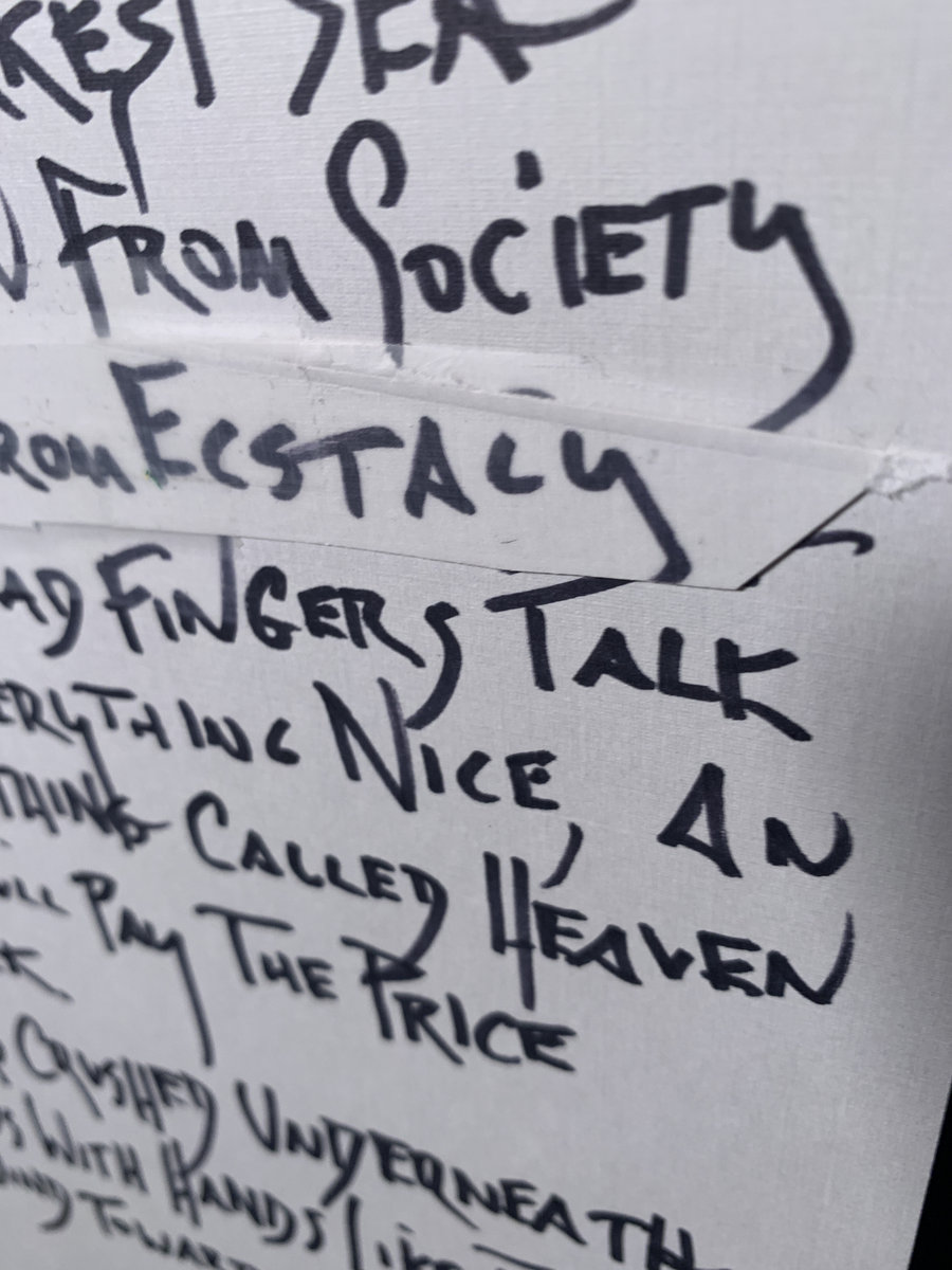 Handwritten Lyric Sheets | Curse Mackey