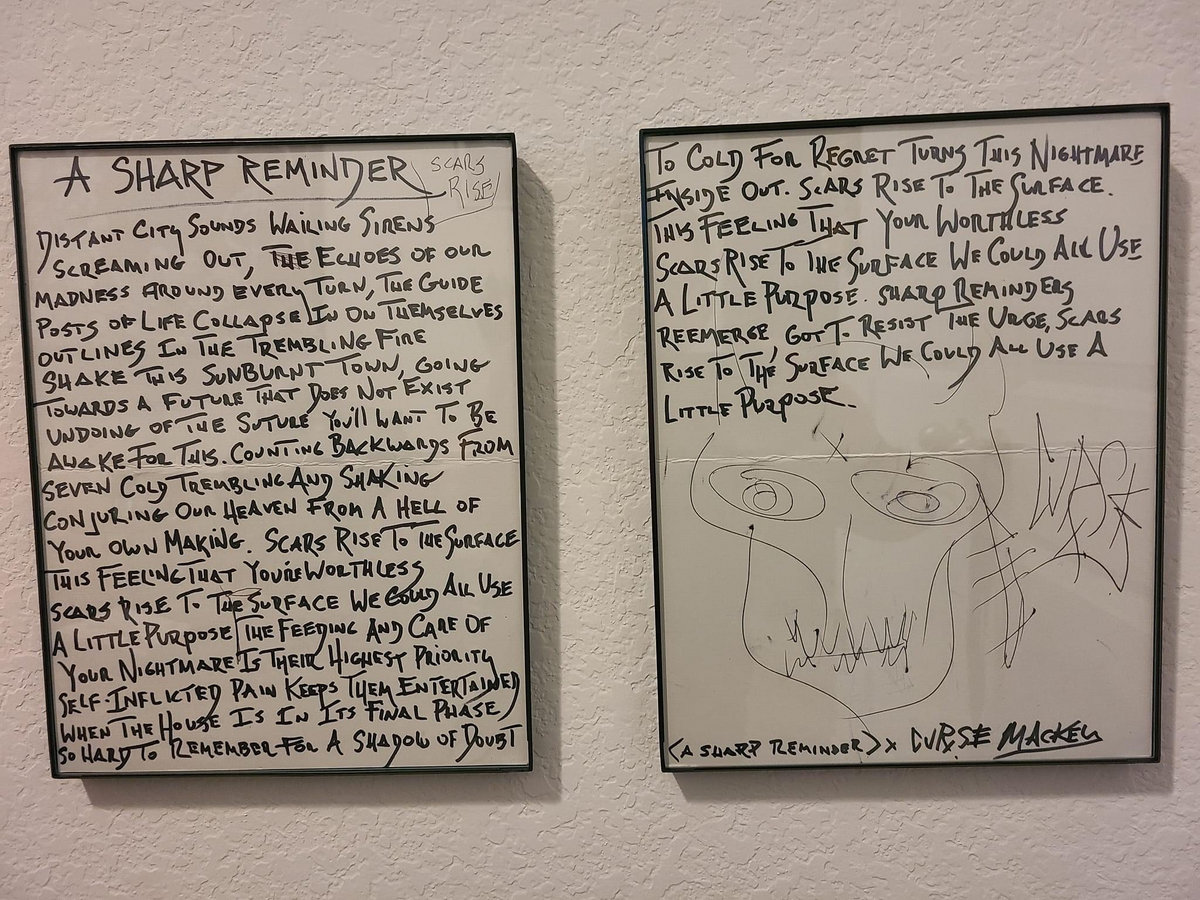 Handwritten Lyric Sheets | Curse Mackey