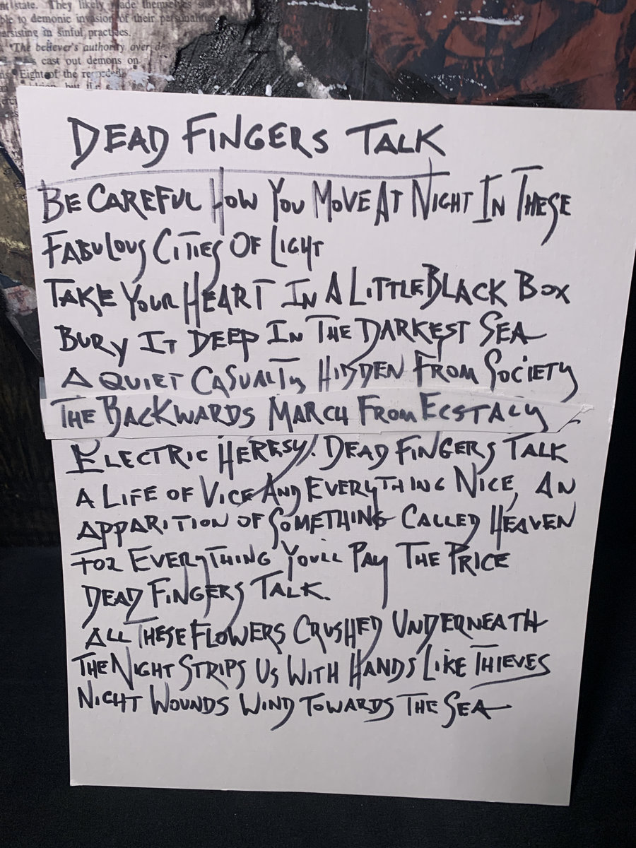 Handwritten Lyric Sheets | Curse Mackey