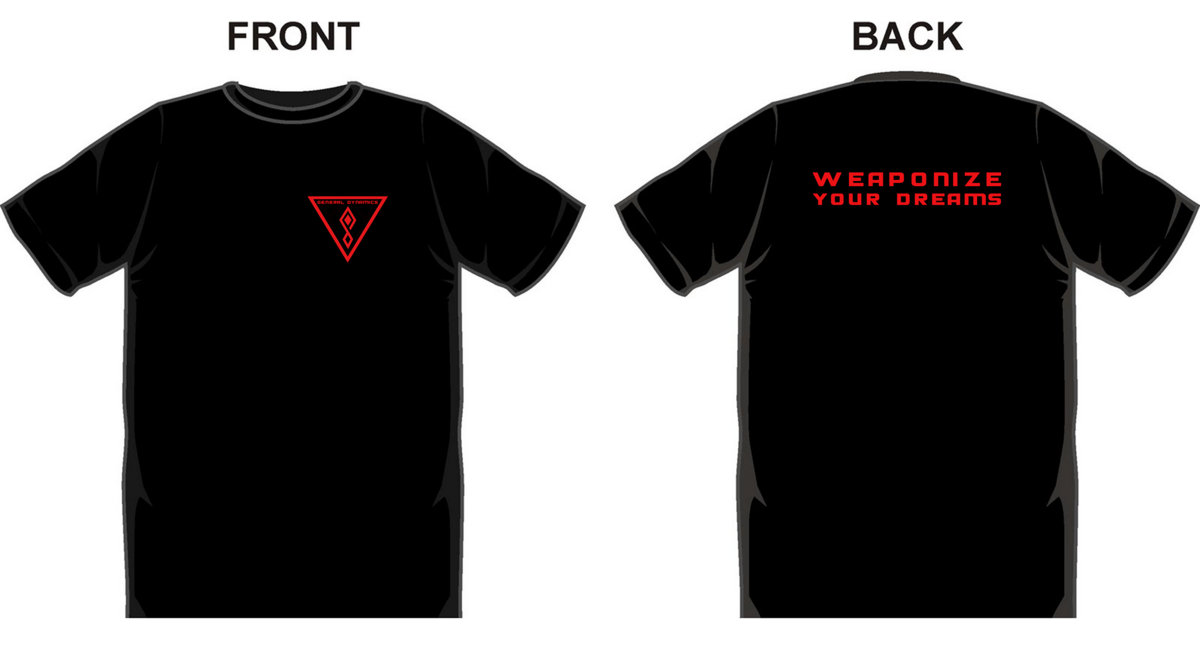 General Dynamics - Death Triangle Logo - Front/Back T-Shirt | X-IMG