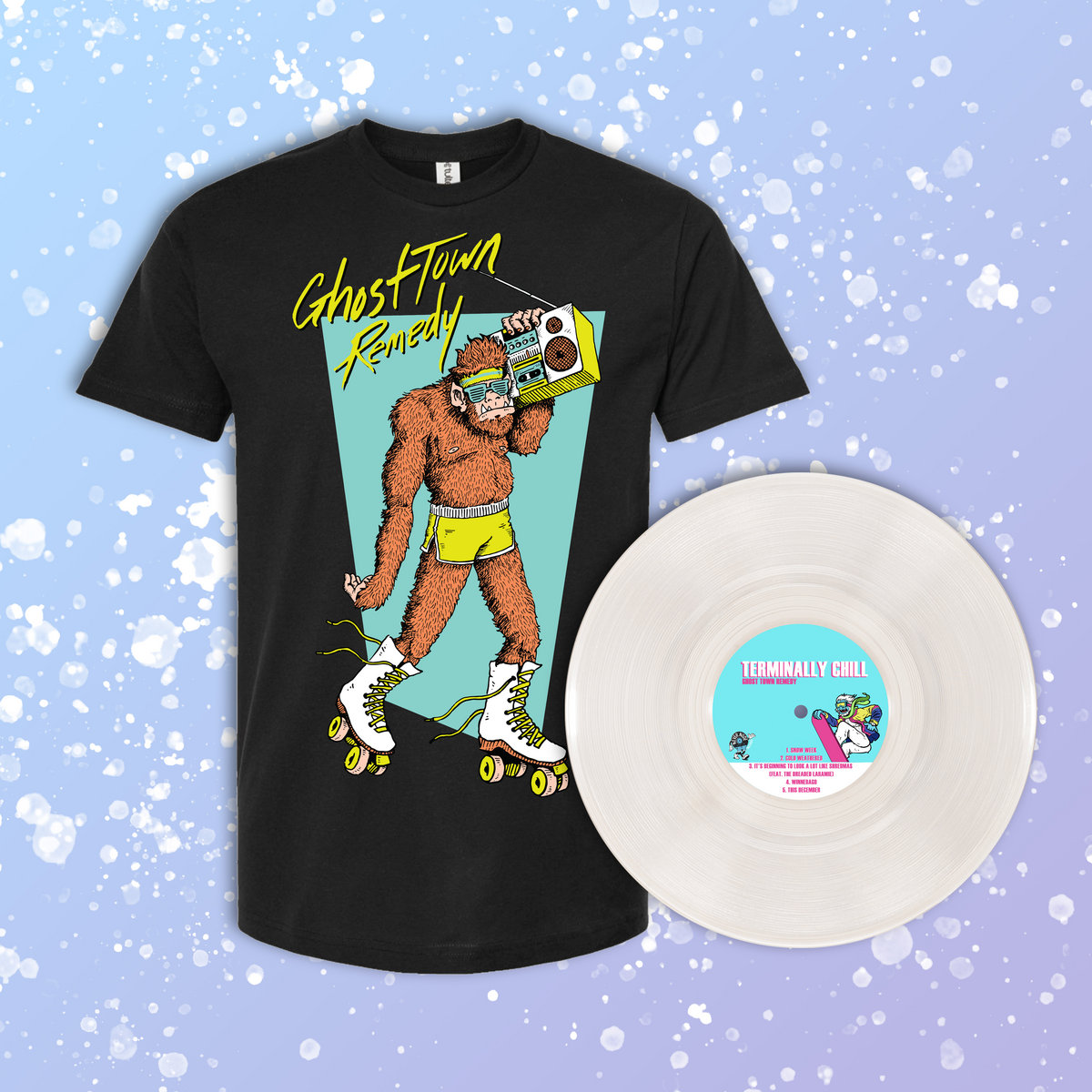 Terminally Chill 12" Lathe Cut and Boombox Bigfoot Tee | Ghost Town Remedy