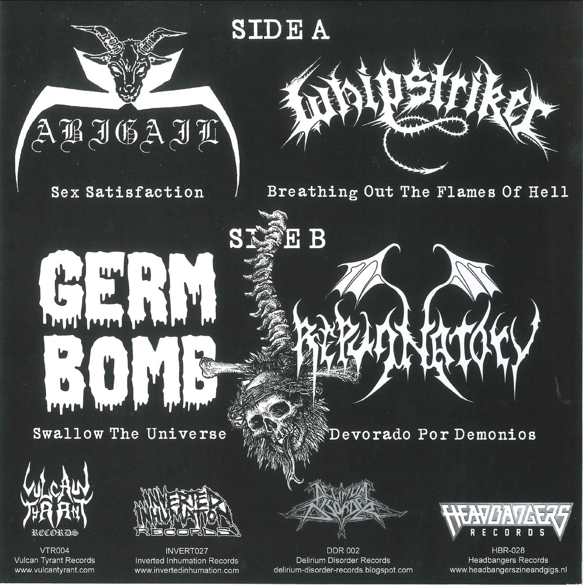 Abigail / Whipstriker / Germ Bomb / Repugnatory | Various Artists | For ...