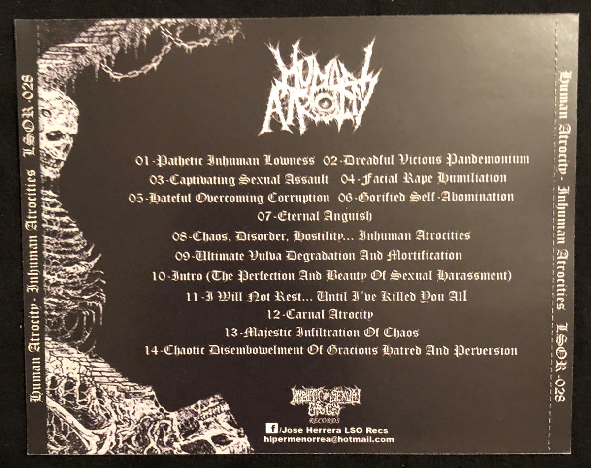 Human Atrocity - Inhuman Atrocities | Disturbed Mind Records
