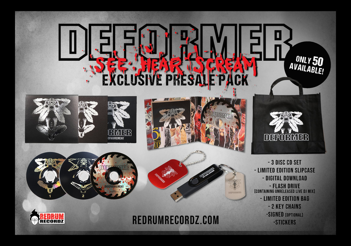 DEFORMER - See, Hear, Scream! [LIMITED EDITION PRE-ORDER PACK] | REDRUM RECORDZ