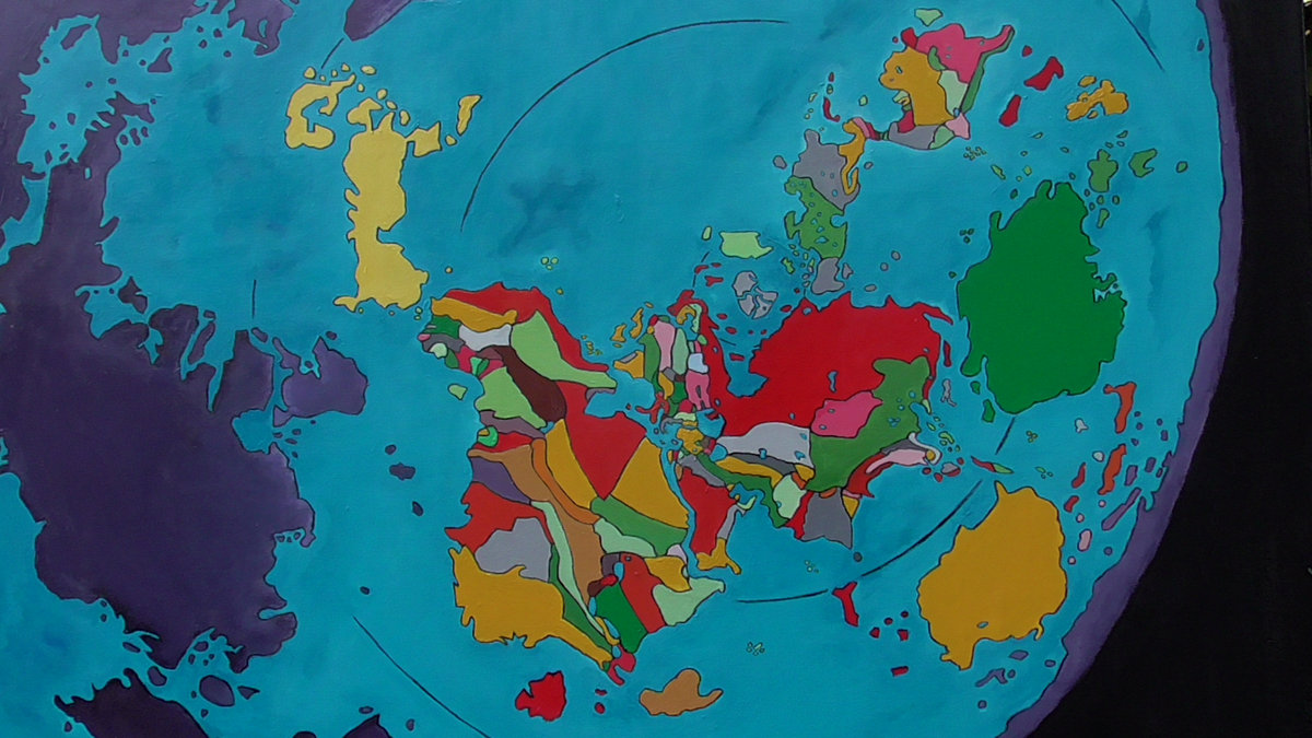 World Political Map by Plasma Moon / Painting on Canvas 1,2m x 1,2m ...