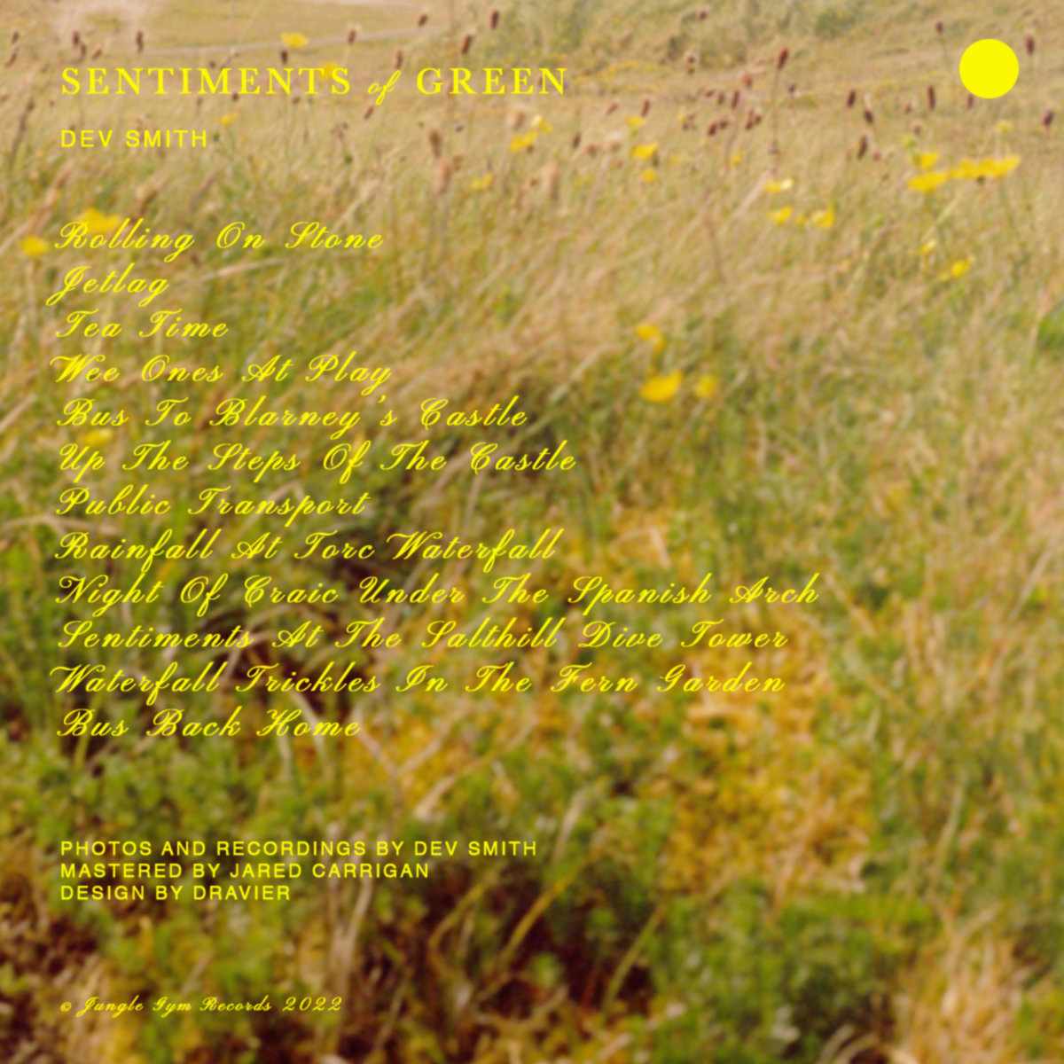 Sentiments At The Salthill Dive Tower | Dev Smith | JUNGLE GYM RECORDS