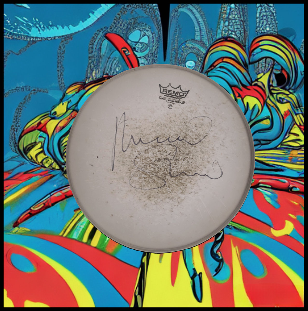 Michael Shrieve Autographed Drumhead (12") | Michael Shrieve